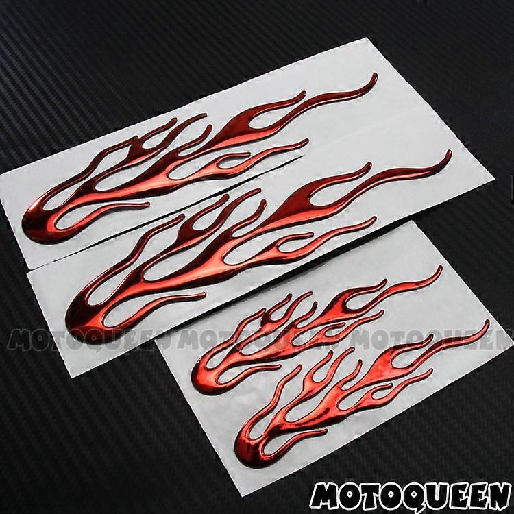 Motorcycle Decals Tank Pad Helmet Shell Wind Flame Stickers for Vintage ...