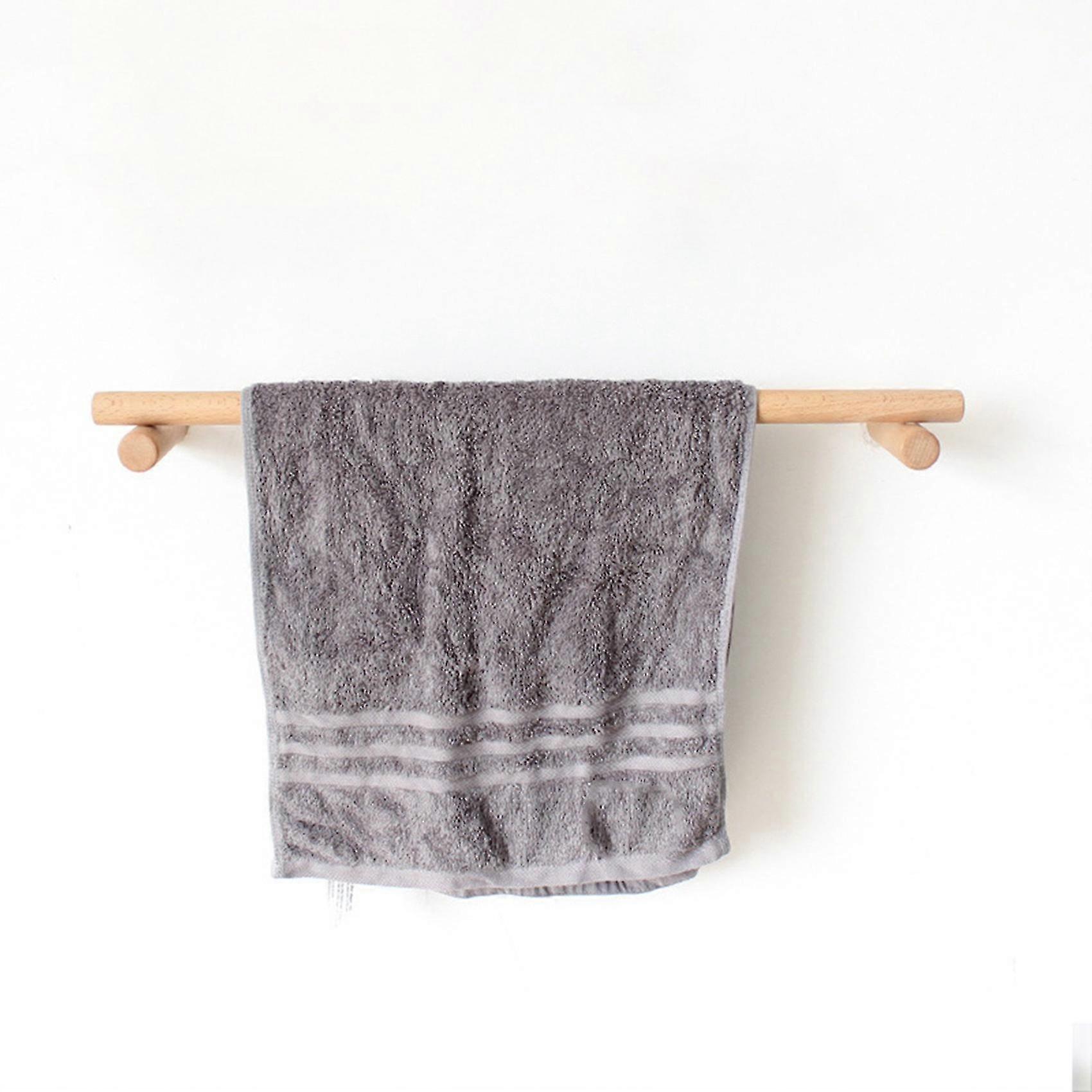 Simple Towel Rack Wood Towel Bar For Bathroom Kitchen Home (30cm ...