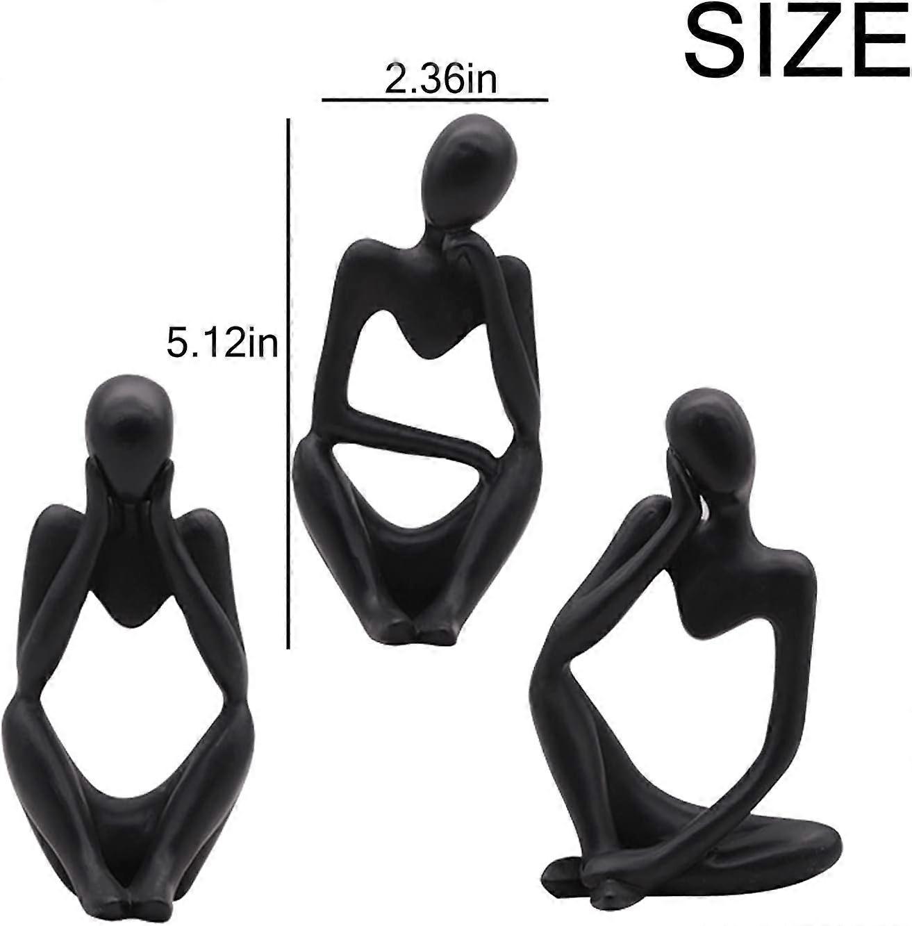 3 Pcs Thinker Resin Abstract Statue Sculpture, Modern Abstract Thinker ...