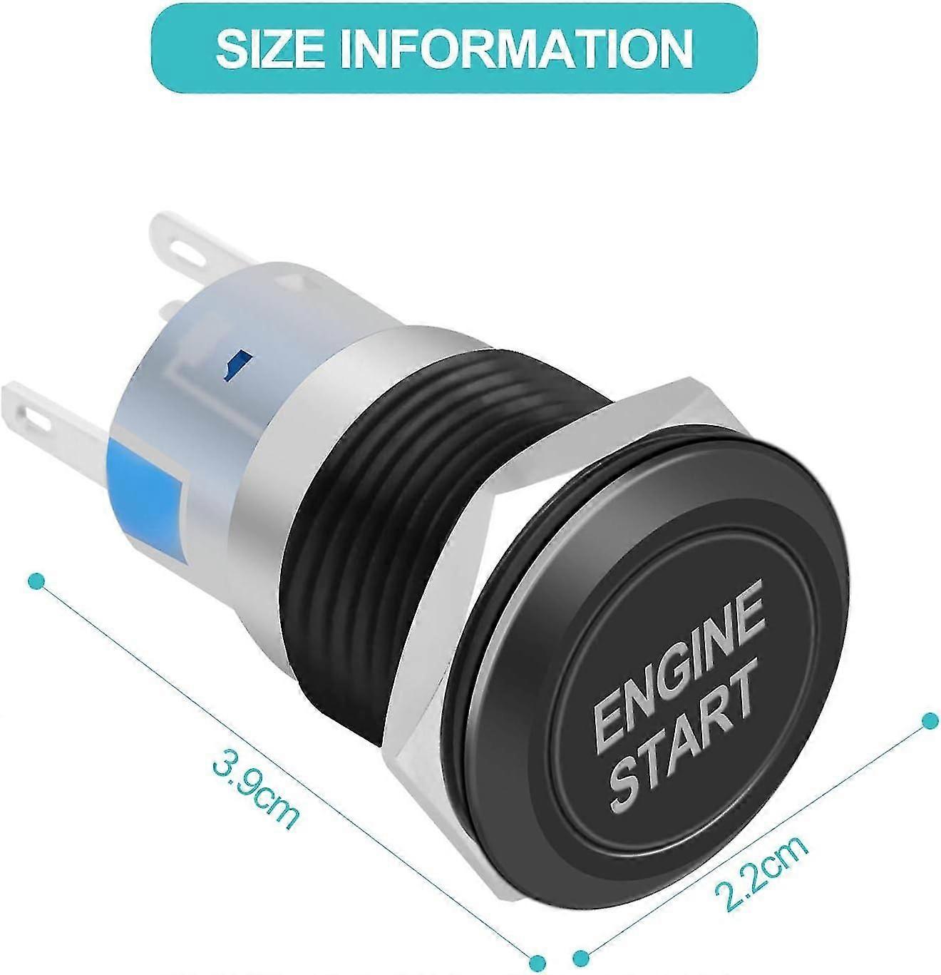 Engine Start Push Button, 12v Waterproof Car Ignition Starter Switch ...
