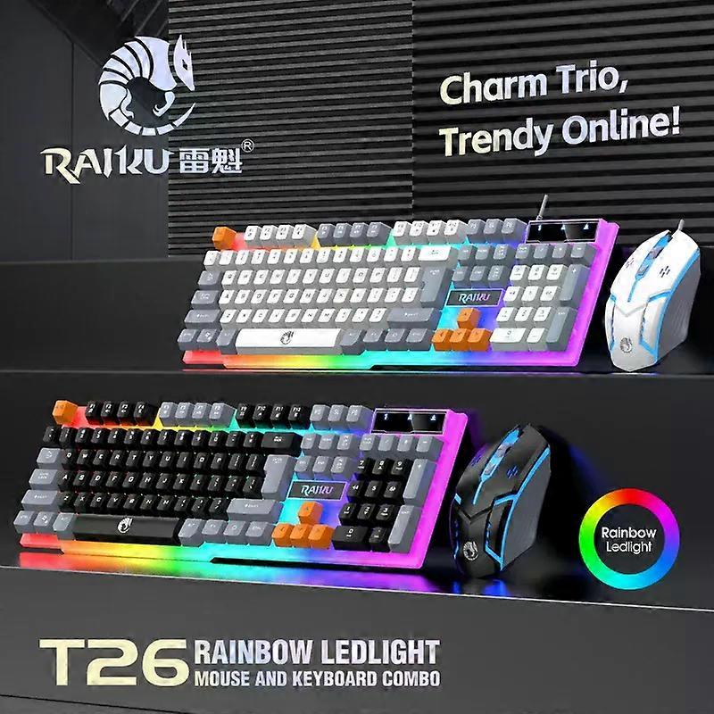 Single keyboard and keyboard mouse RAIKU T26 Three tone Luminous ...