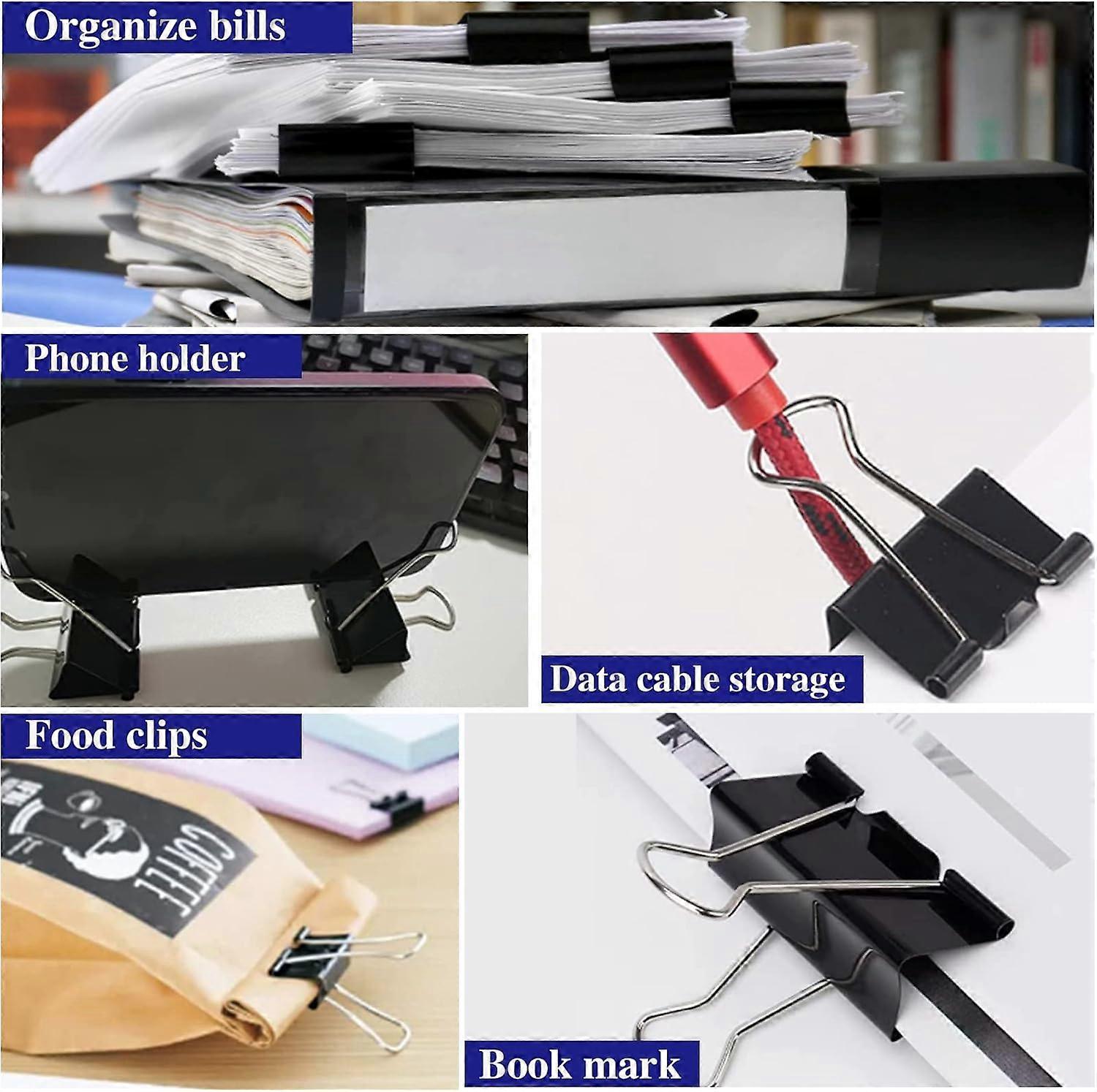 Large binding clips 2 inch (72 packs), extra big binding clips big ...