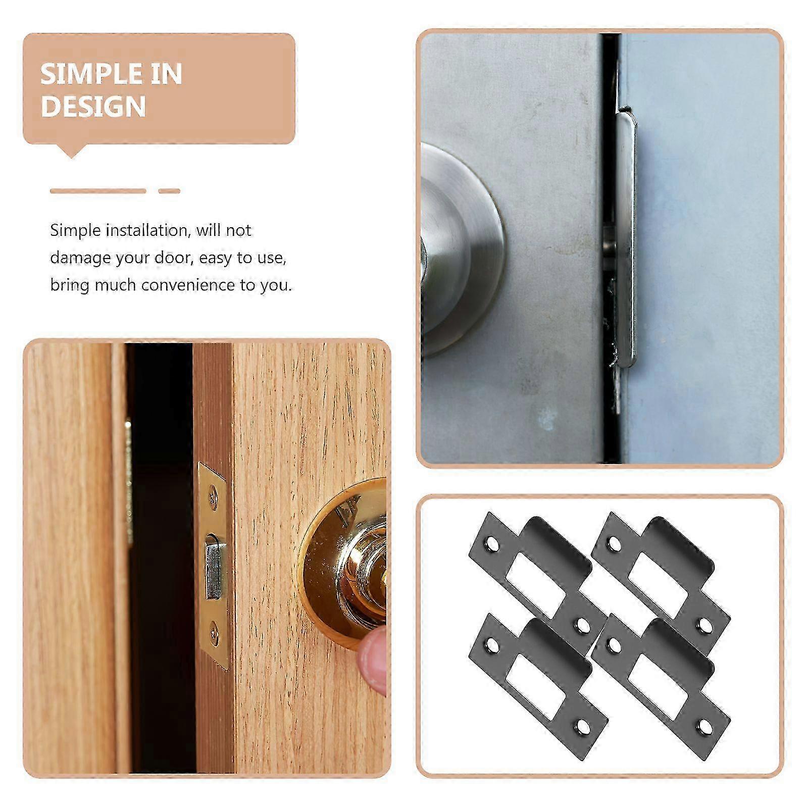 4pcs Deadbolt Strike Plates Latch Door Strike Plates Door Plate ...