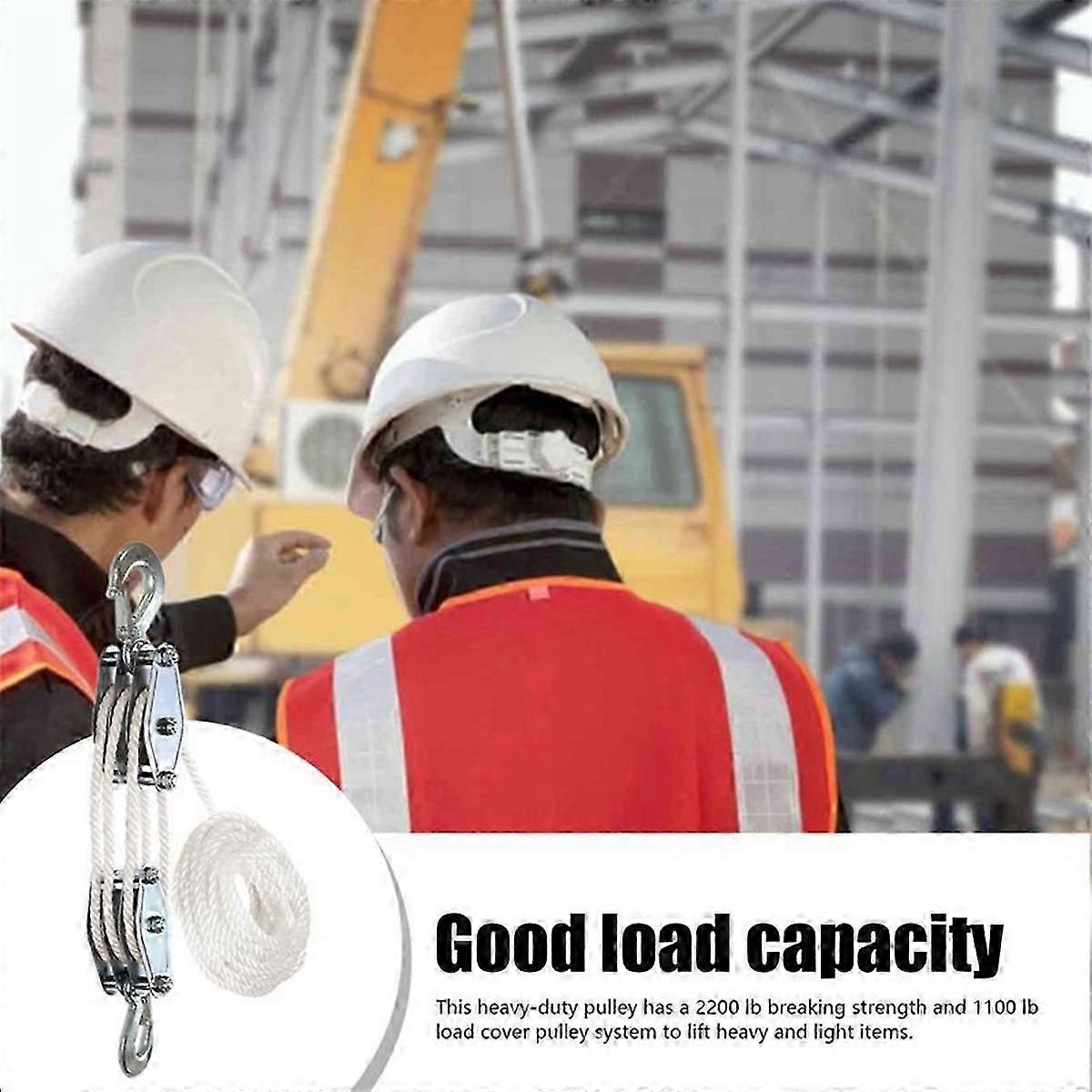 Block And Tackle Pulley System Rope Pulley Hoist Heavy Duty 15m | Fruugo UK