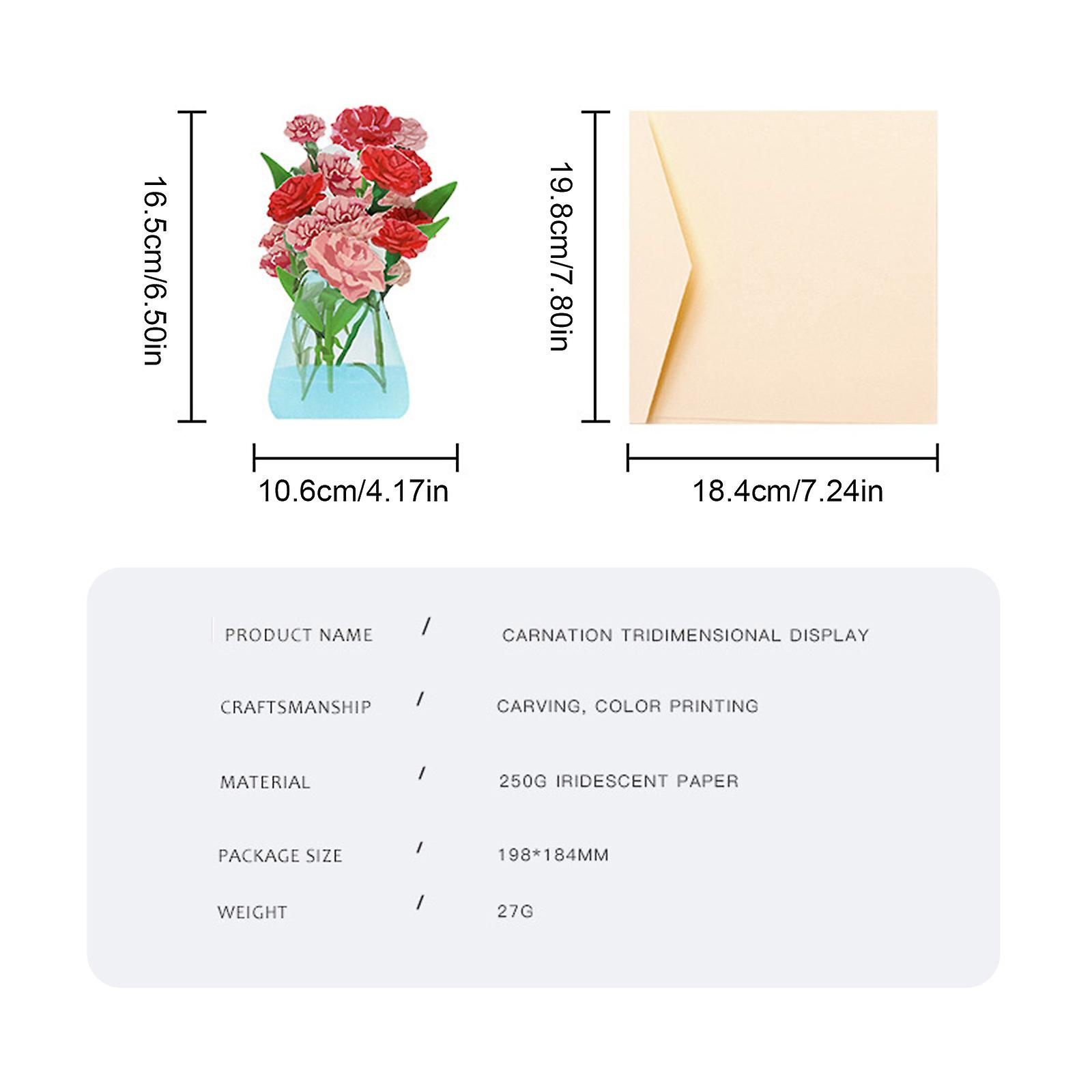 Creative Mother's Day paper bouquet pop-up greeting card, 3D best Mom ...