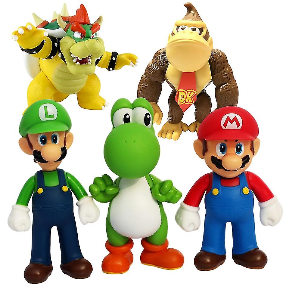 10 ~ 14cm Super Mario Bros PVC Action Figur Leksaker Dockor Modell Set ...