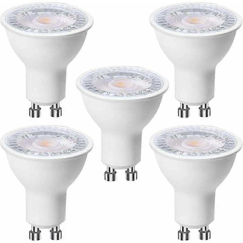 Set of 5 GU10 LED bulbs 6W (equivalent to 60 W), Cool White 6000K 500 ...