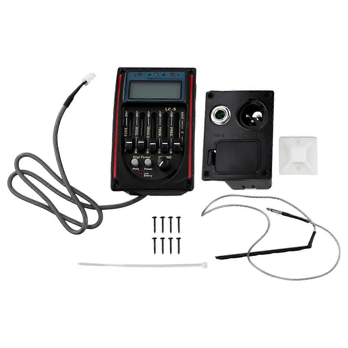 LC-5 5 Bands Guitar Pickup EQ Equalizer Acoustic Guitar Preamp EQ ...