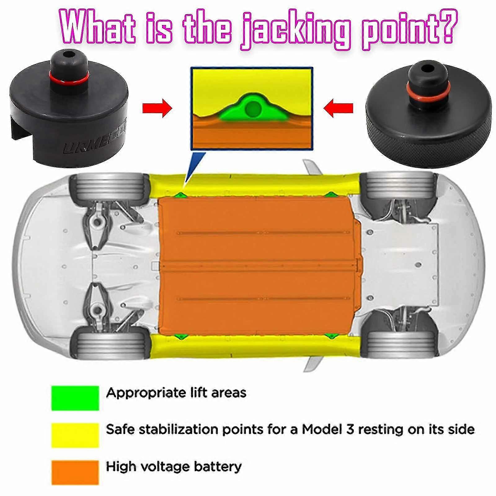 4pcs Rubber Floor Lifting Jack Pad Axle Stand Adapter Puckstool Chassis ...