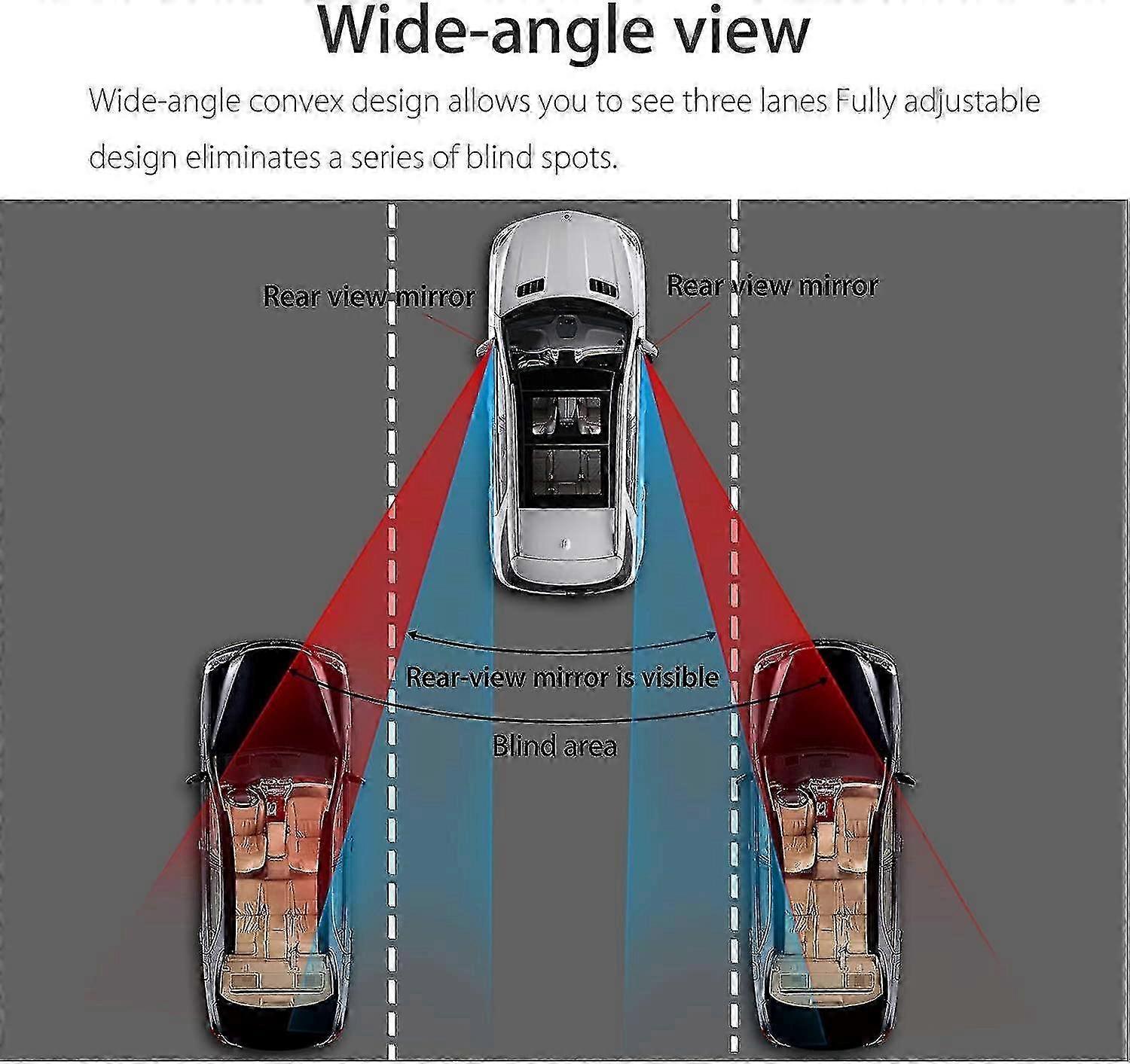 Auto Blind Spot Mirror - 2 Pieces Of Waterproof Hd Blind Spot Mirrors ...