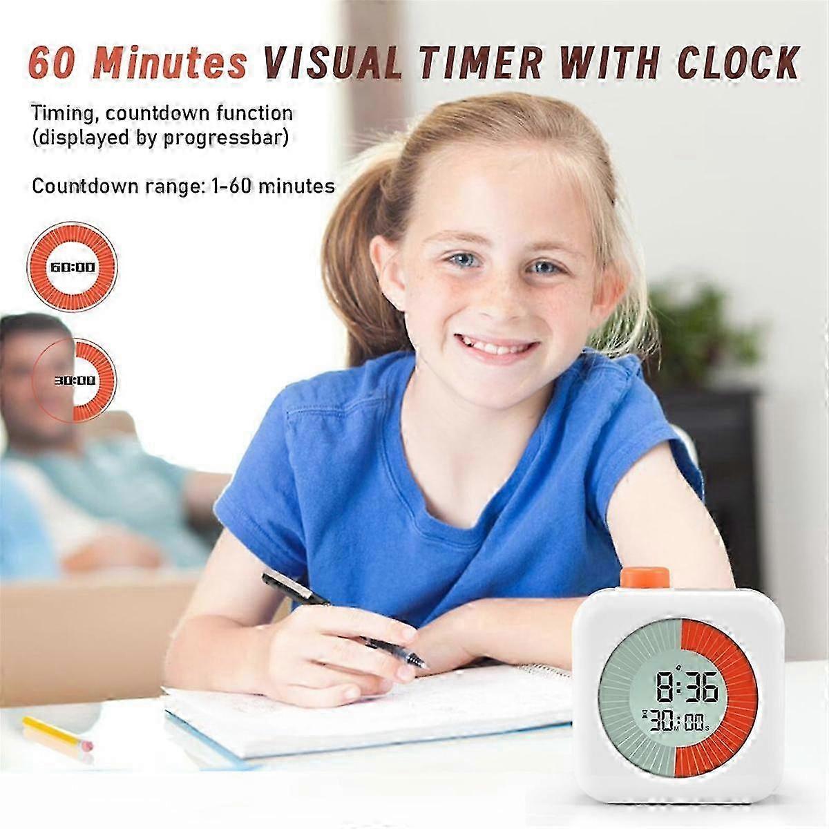 60Minute Visual Timer,Dual Timer Clock,Classroom Timer,Countdown Timer ...