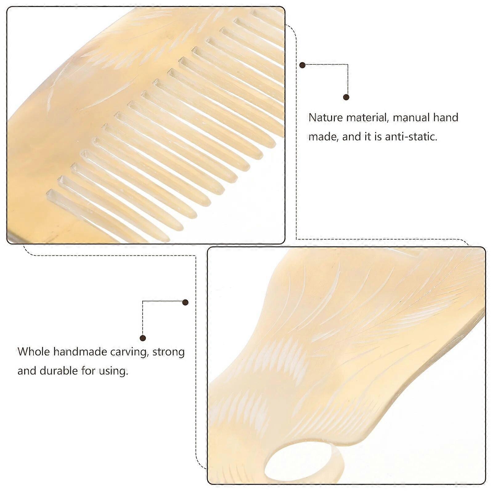 Comb Horn Hair Beard Ox Tooth Combs Natural Pocket Bone Women Scalp ...