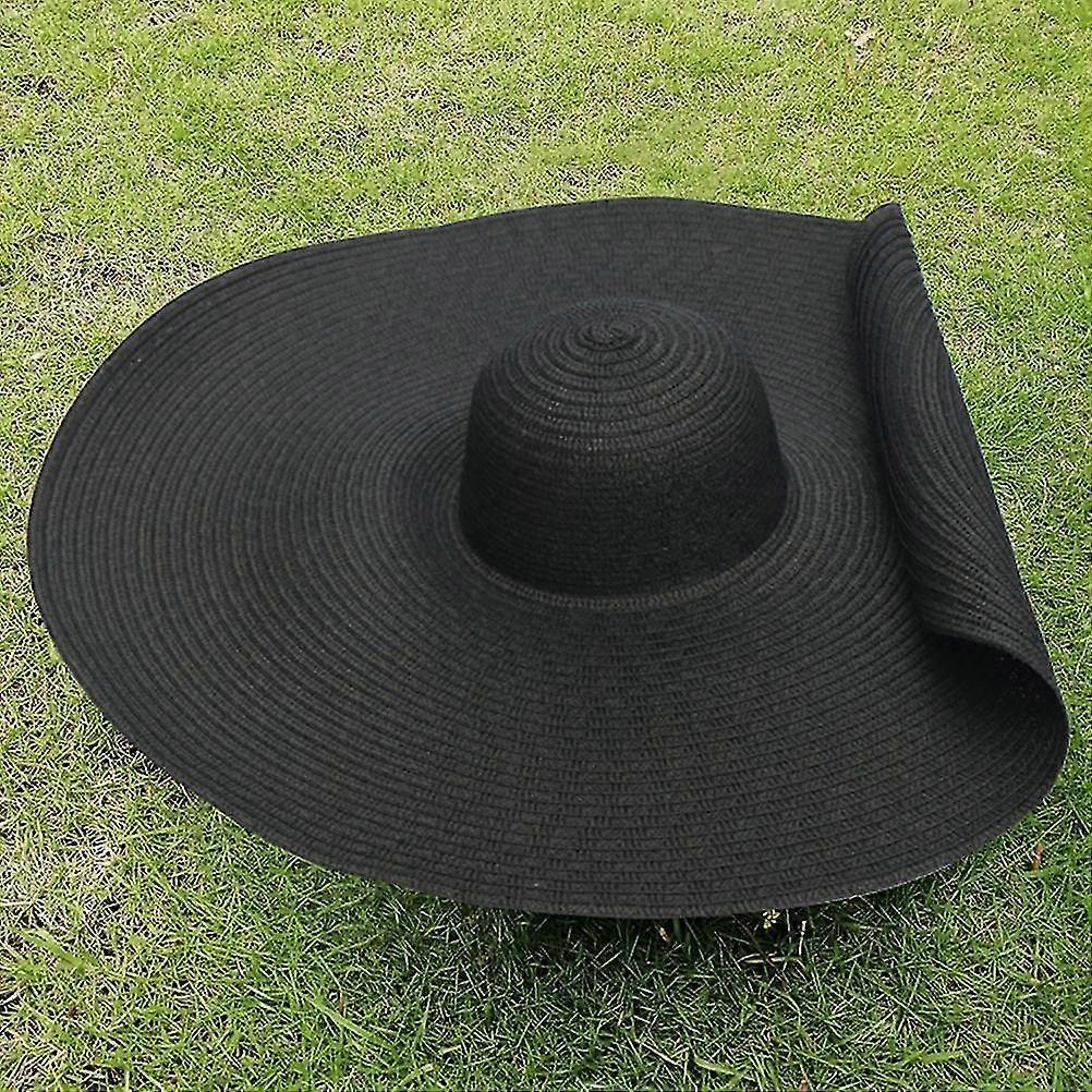 70cm överdimensionerad strandstråhatt, vikbar rulla upp diskett stor ...