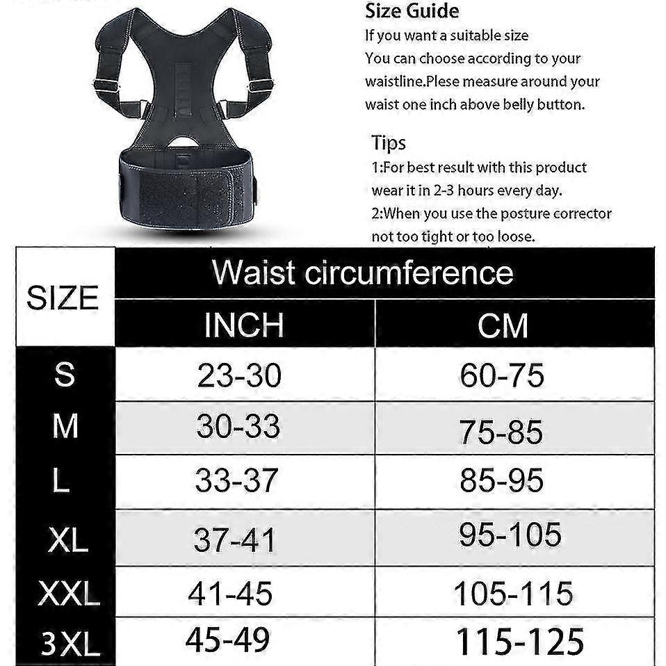 Health Care Back Orthopedic Spine Brace Belt Magnetic Therapy Posture ...