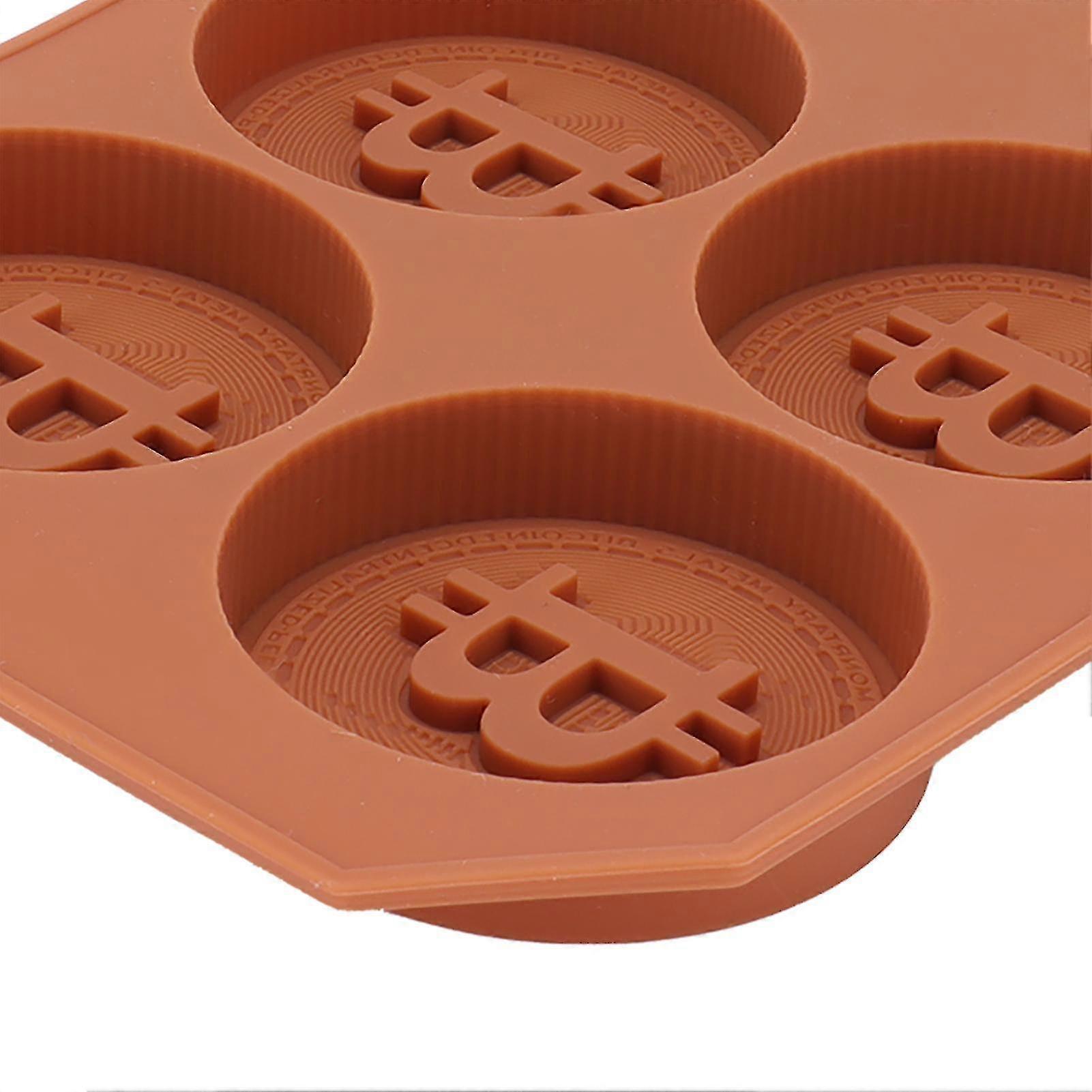 Cake Mould DIY Bitcoin Virtual Coin Silicone Chocolate Baking Cake Mold ...