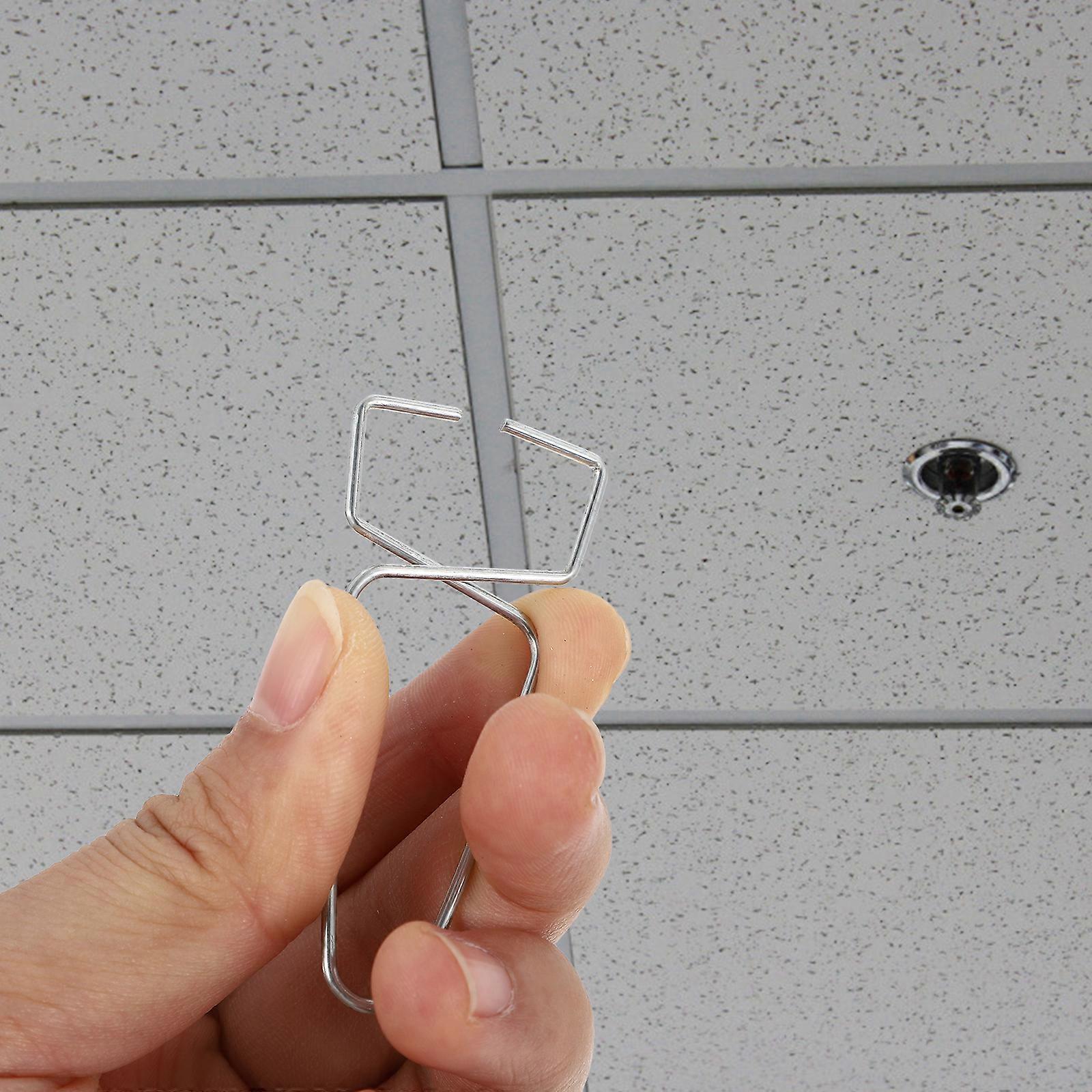 100Pcs Ceiling Hook Clips T-bar Squeeze Hangers Drop Suspended Ceiling ...