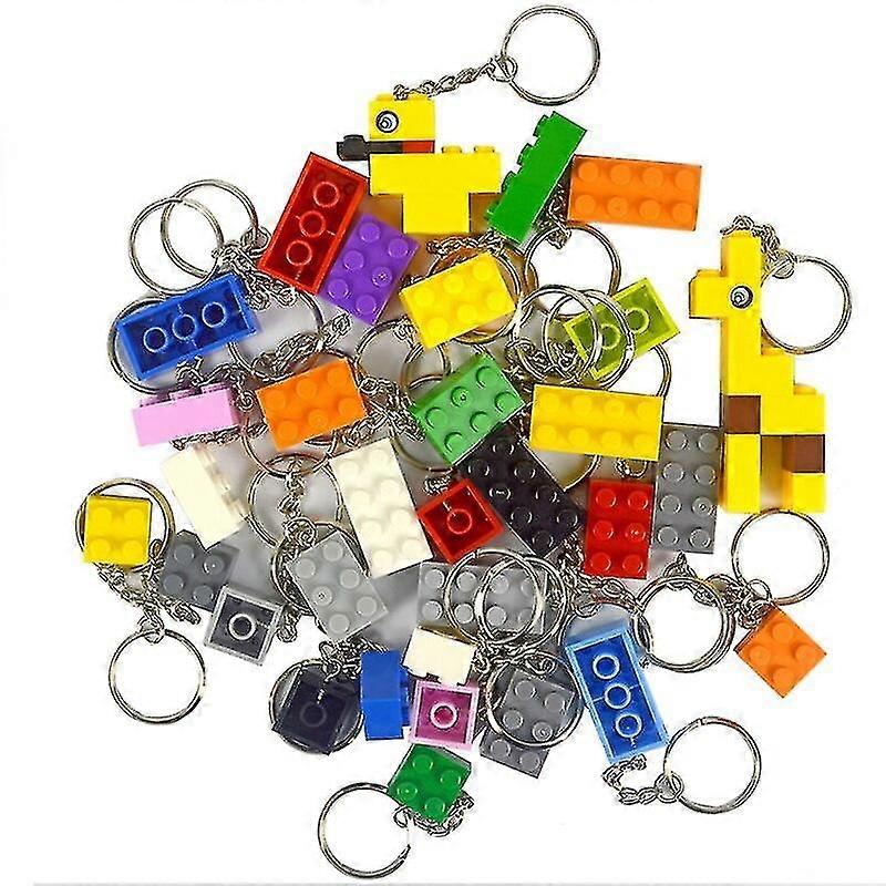 Diy Building Blocks Key Chain Hanging Ring Bricks Accessories Keychain ...