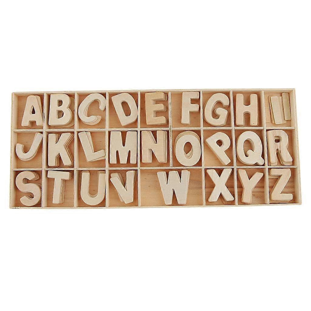 156 Pieces Totally Wooden Capital Letter Wood Upper Case Letters A to Z ...