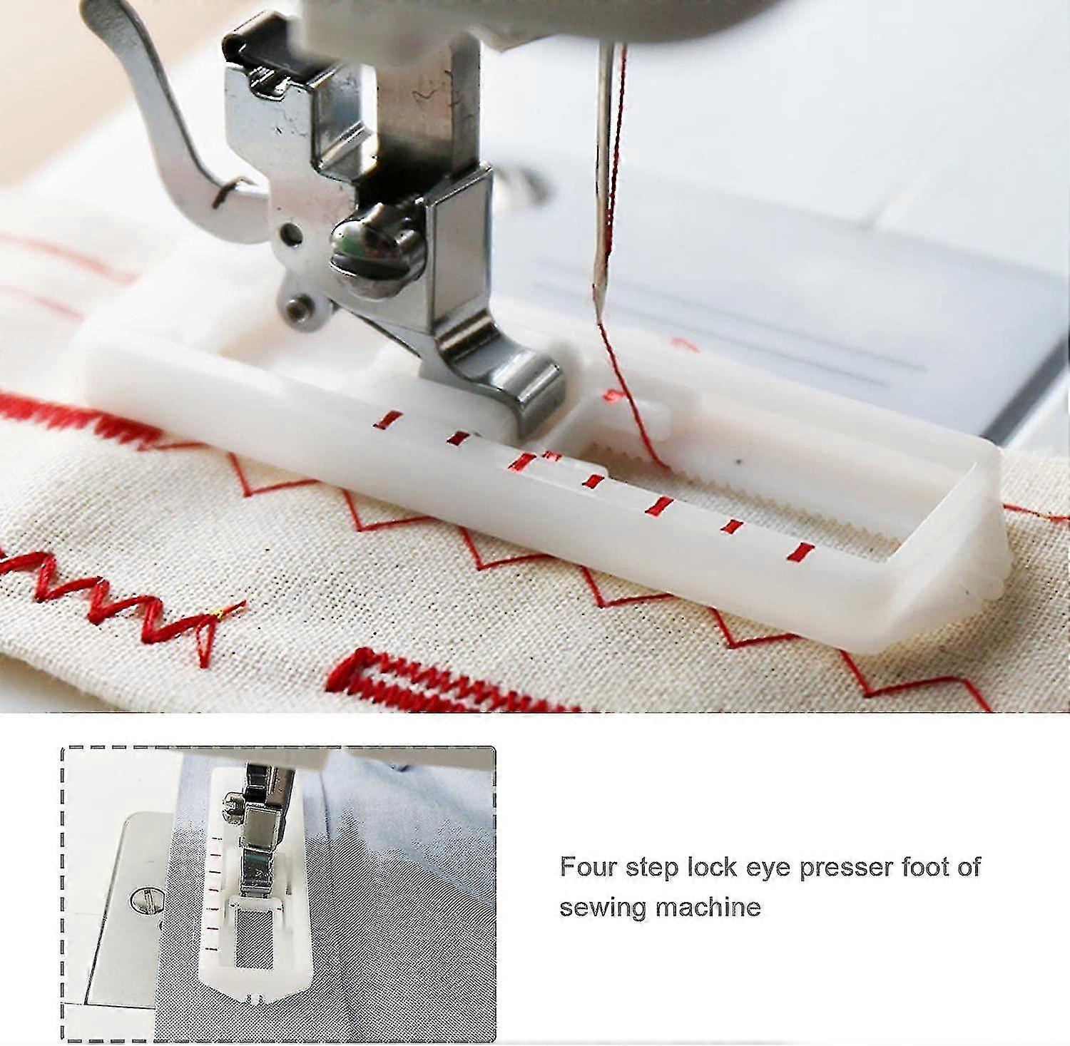 Button Hole Foot 4 Step Clip On Sewing Machine Presser Feet Sliding ...