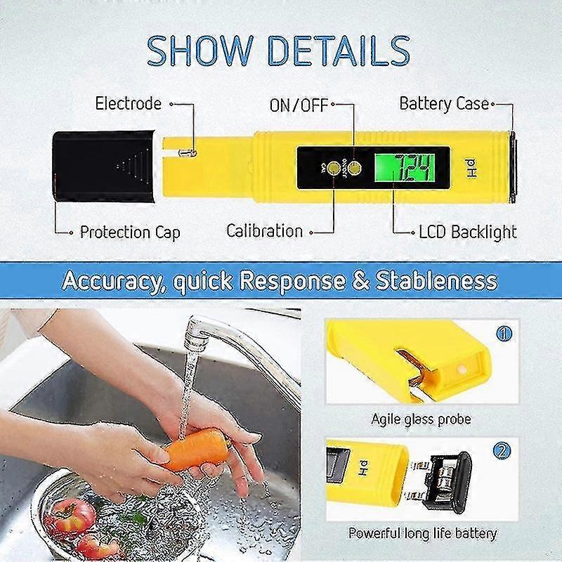 3 Pack Ph Meter Tds Ppm Meter And 3 In 1 Soil Ph Tester Ph/ec Digital ...