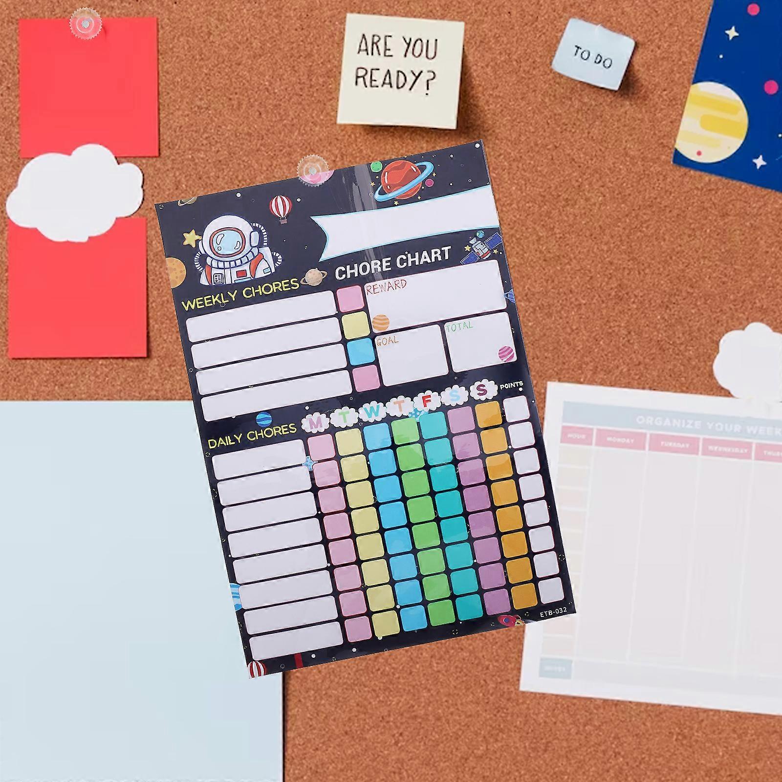 Magnetic Reward Chart Housework Chart Chore Recording Sheet Magnetic ...