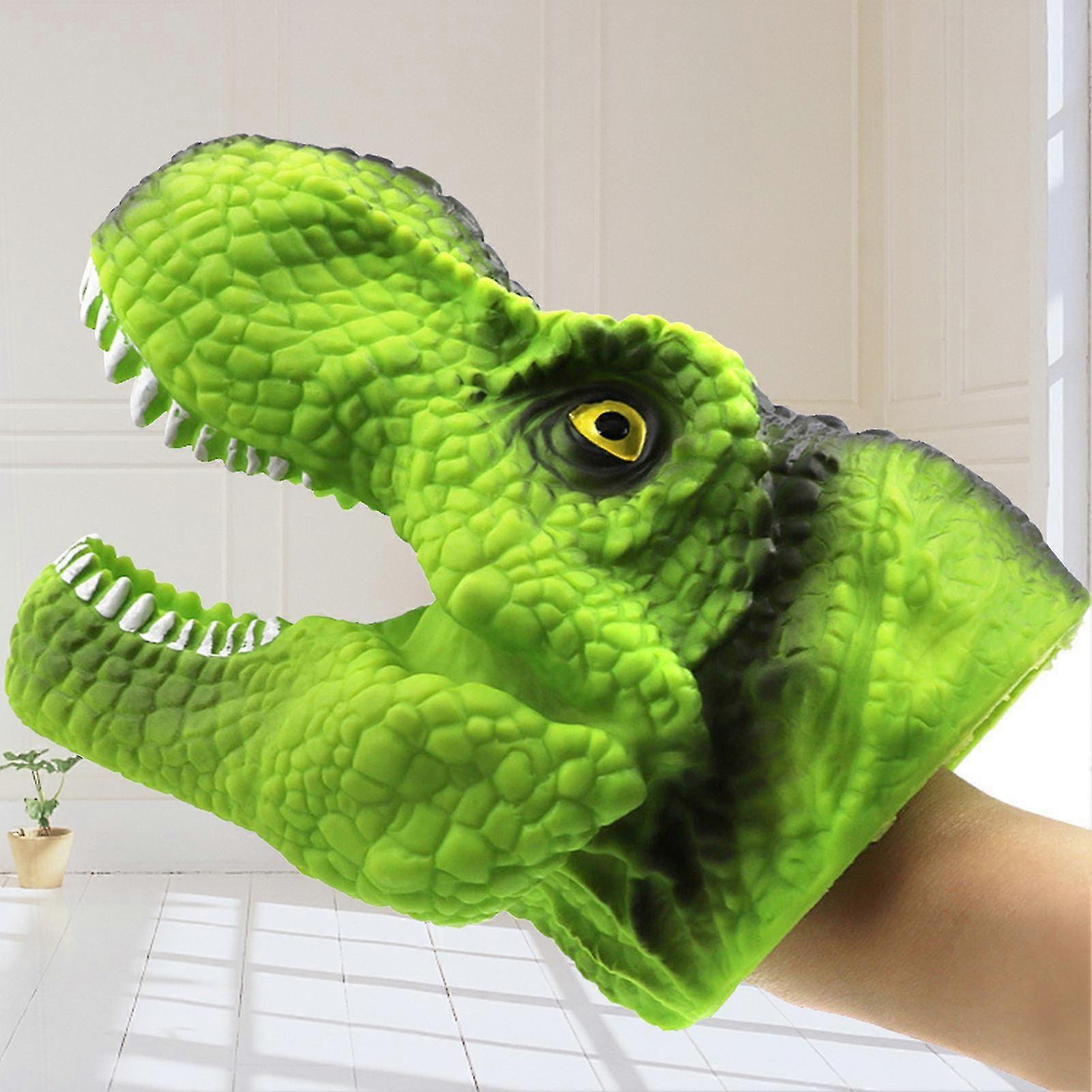 Dinosaur Hand Toys Handmade Party Gifts Soft Plastic Realistic Animal ...