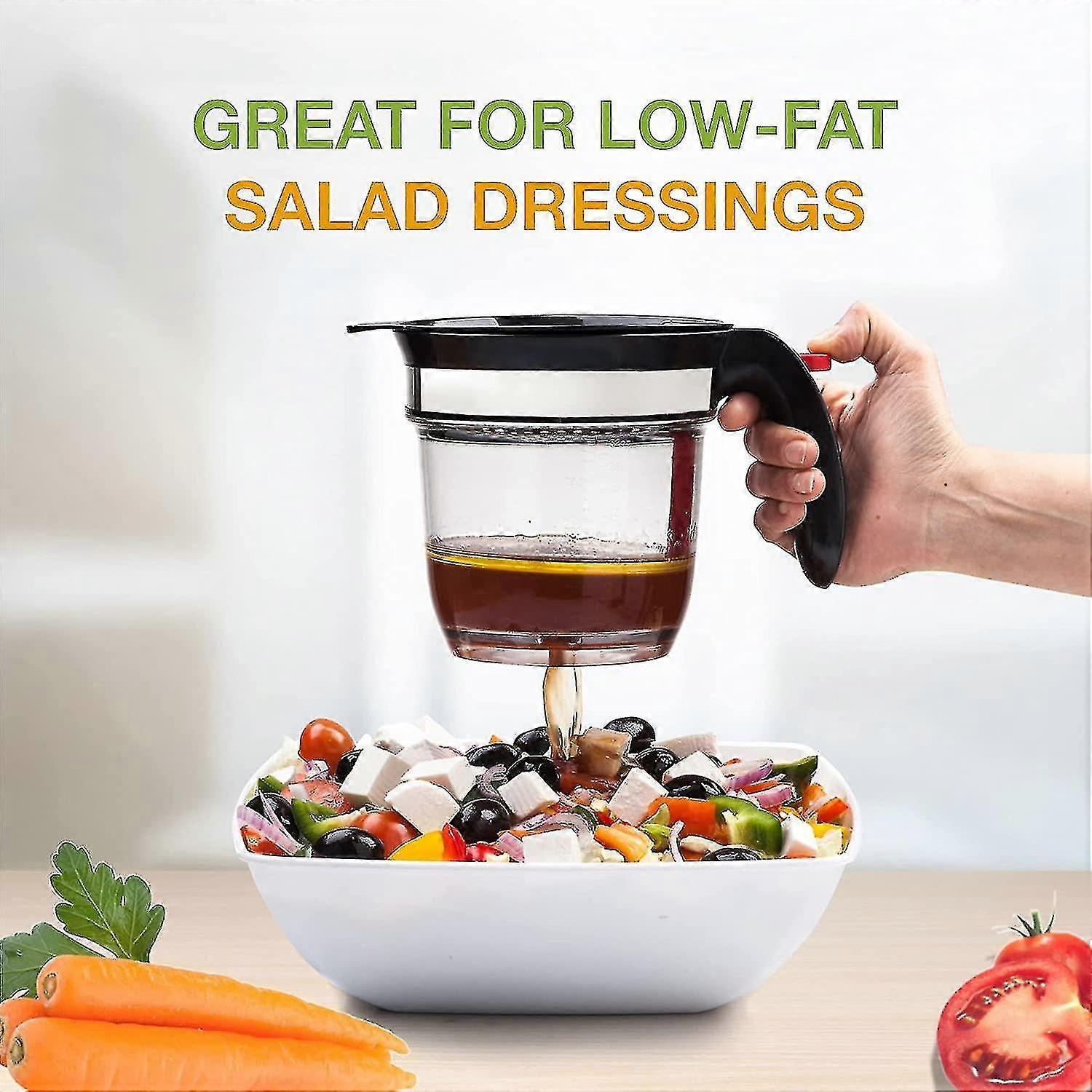 4 Cup Fat Separator With Bottom Release And Oil Strainer - Kitchen ...