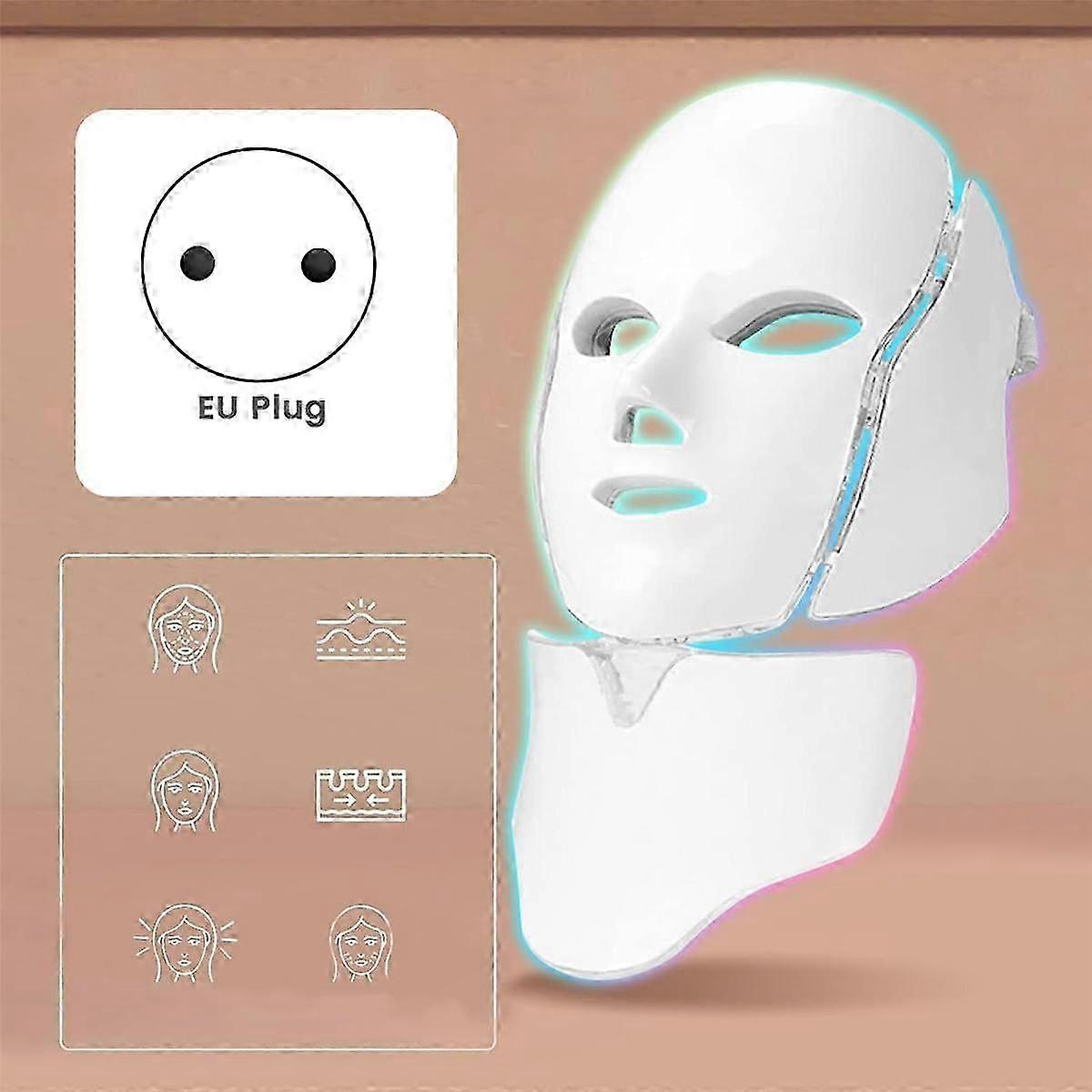 2026 new Blue Red Light Therapy Mask for Face, 7 Colors LED Face Mask ...