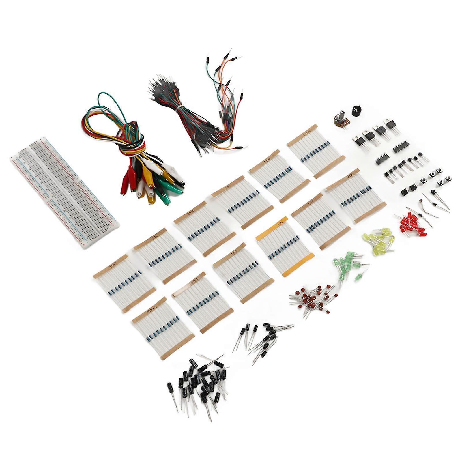 Electronic Component Assortment Fun Kit Breadboard Buzzer Diode Capacitor Resistor | Fruugo UK