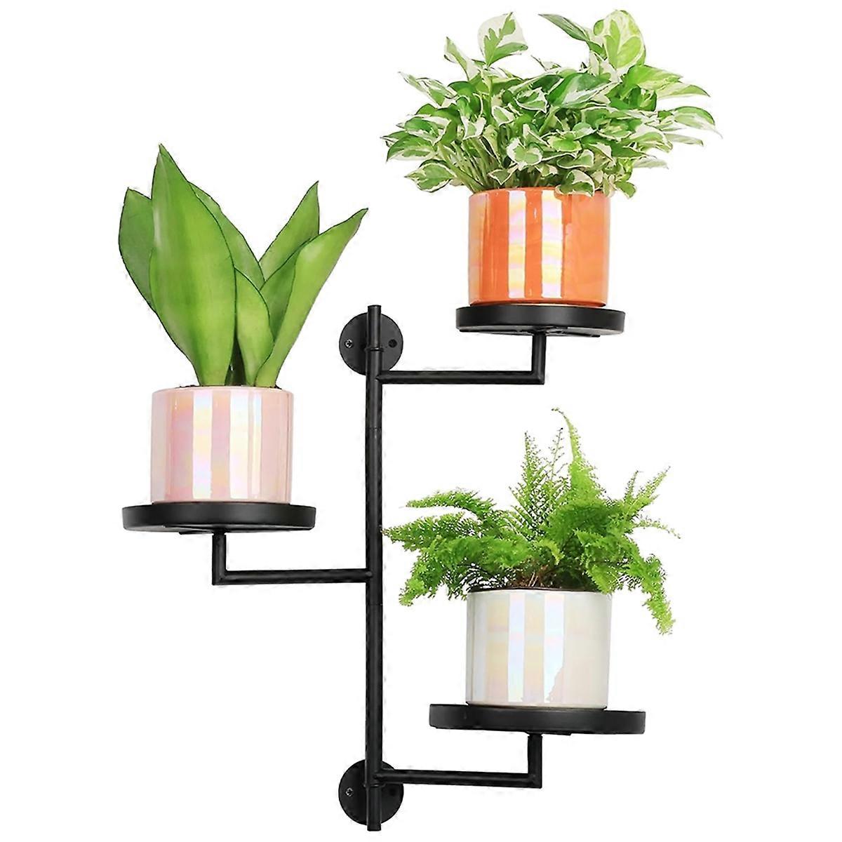 Rotating Window Plant Shelves, 3-tier Plant Stand , for Wall Planter ...