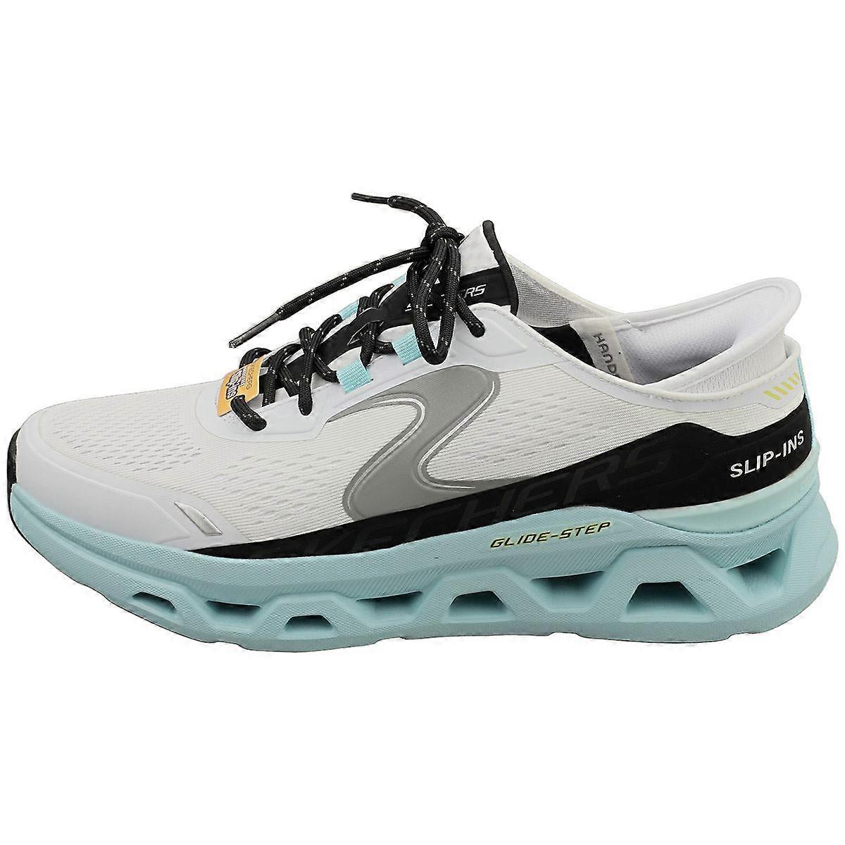 Skechers Slip-ins Glide Step Altus Mens Fashion Trainers in White Blue | Fruugo US