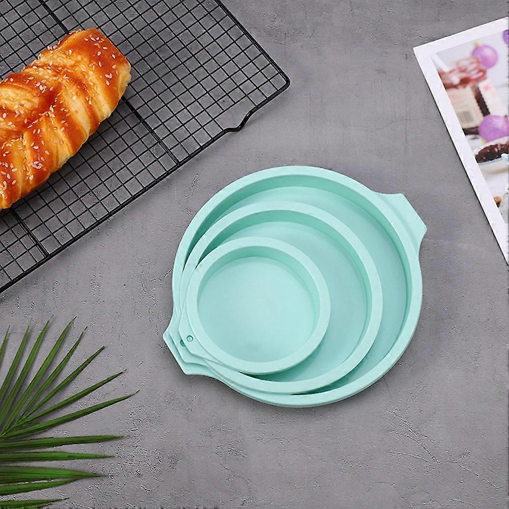4Pcs Silicone Cake Pan Round Cake Layer Set Silicone Bakeware Mold for ...
