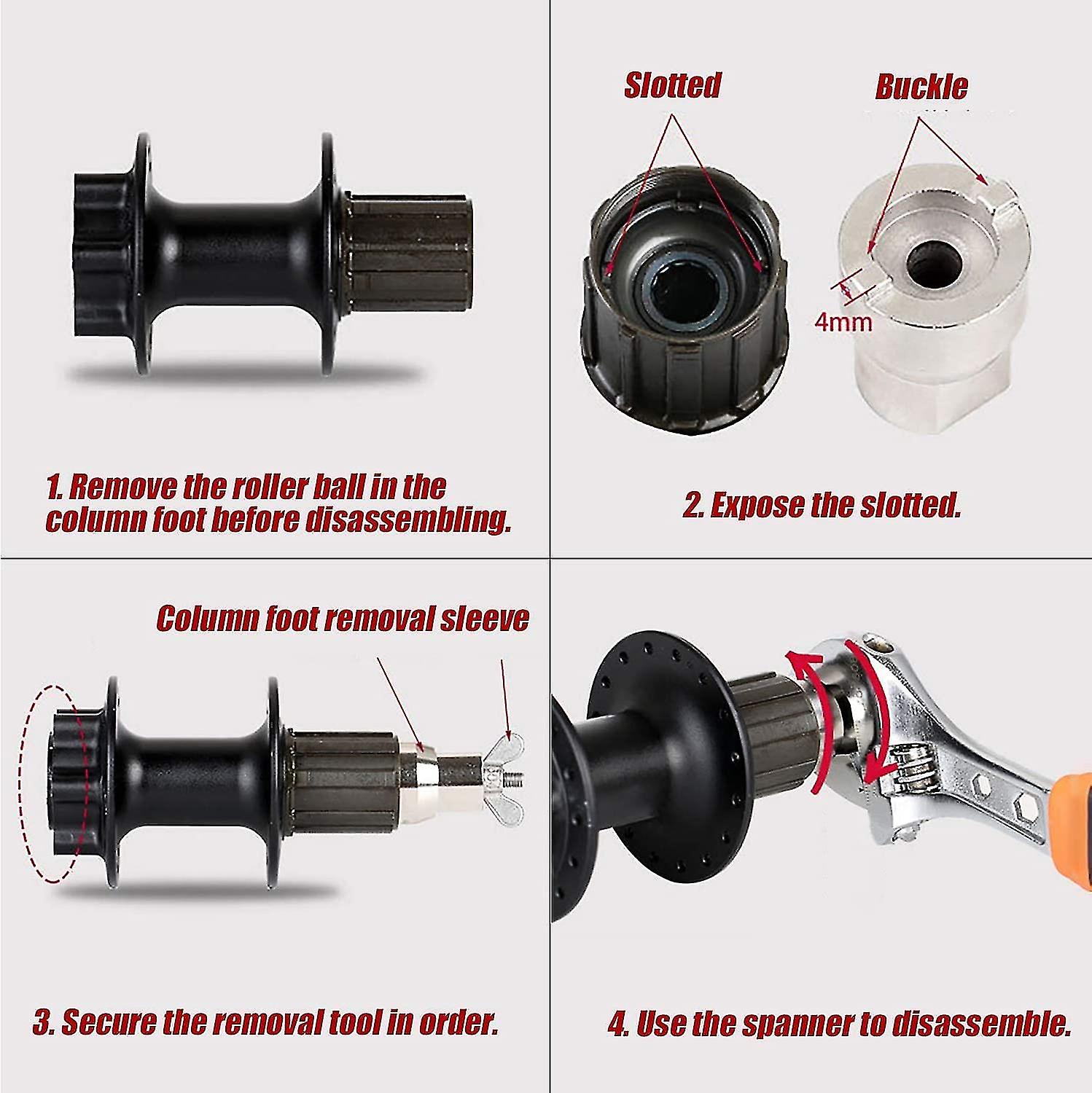 Bicycle Freewheel Tool, Freewheel Body Removal And Installation Tool ...