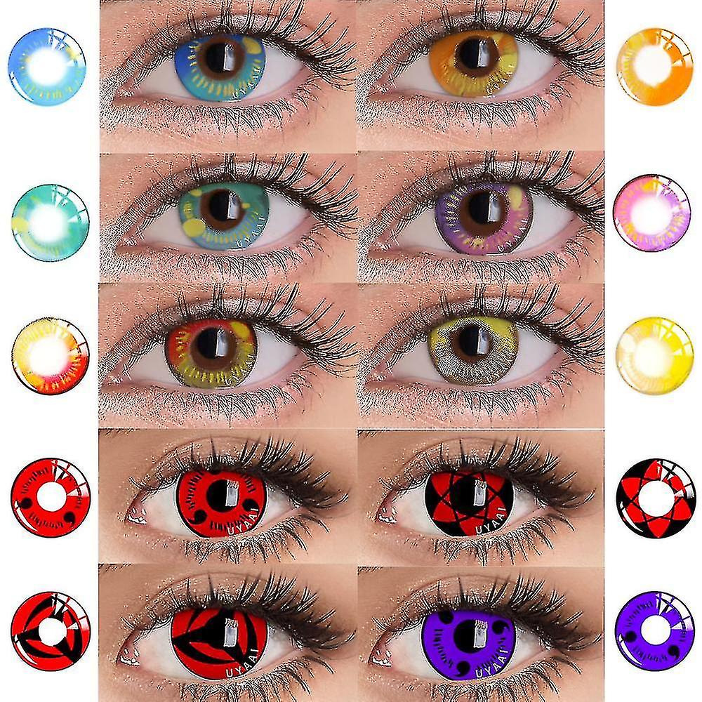 2pcs/pair Colored Contact Lenses For Eyes Pupils Anime Lenses Cosplay ...