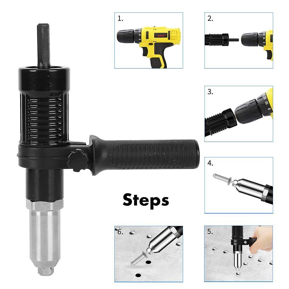 Rivet Gun Adapter, Professional Handheld Electric Rivet Gun for ...