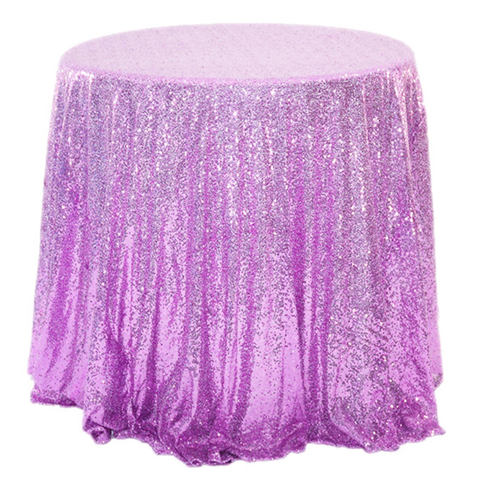 Sequins Table Cloth Glitter Sparkly Fabric Round Table Cover for ...