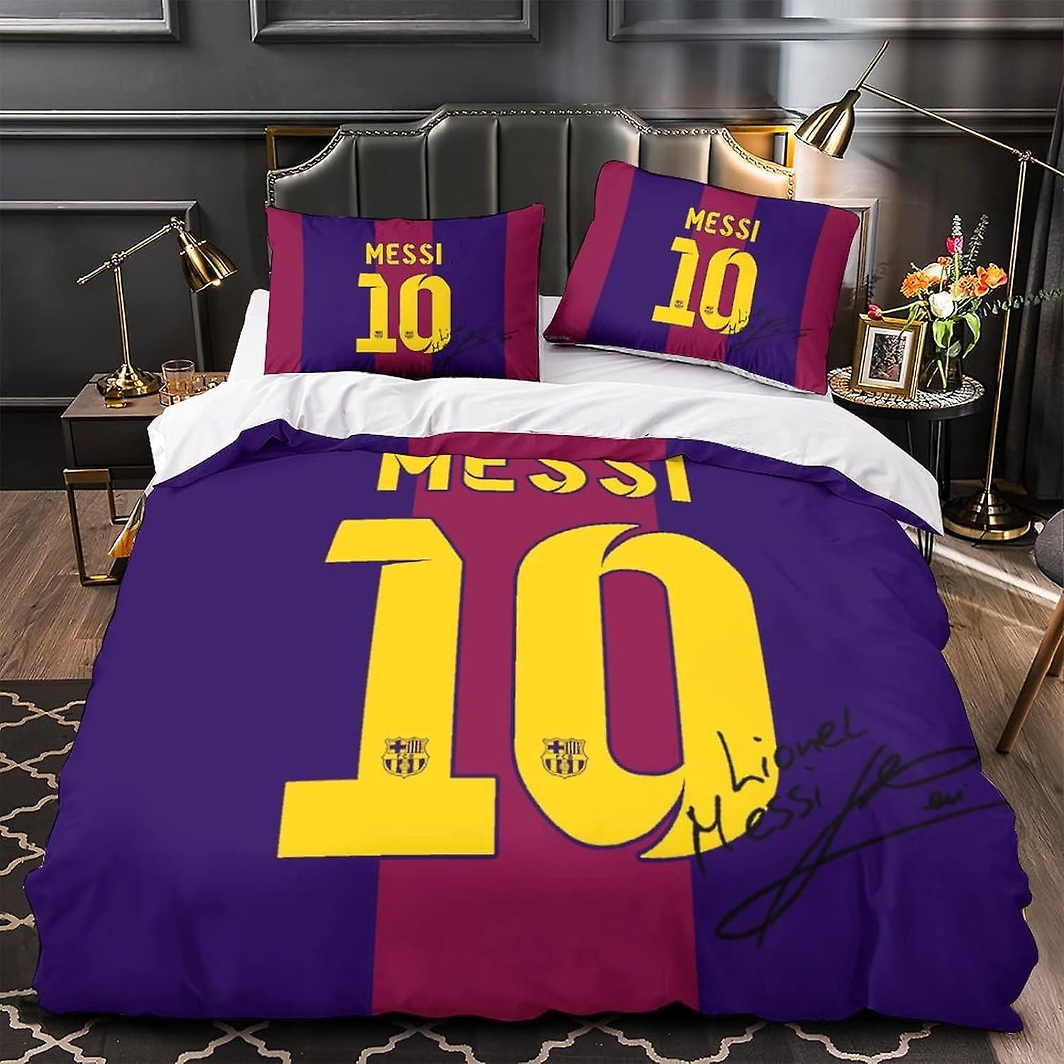 Messi Bed Linen Set Double for Girls Boys Children 3D Football ...