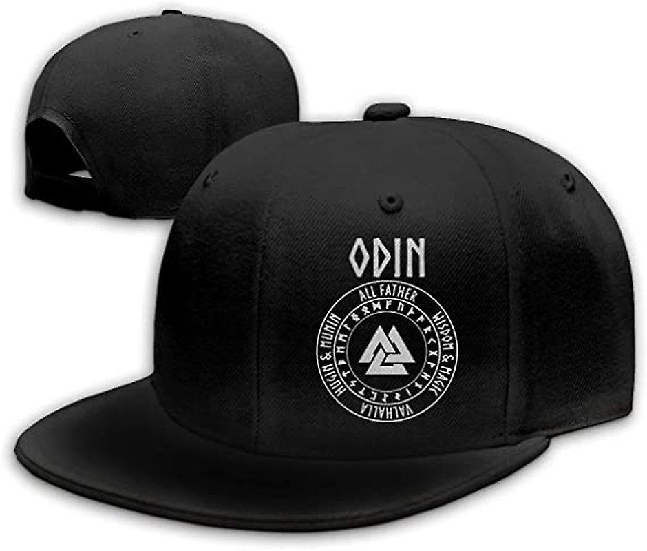 Vikings Mjolnir And Rune Wheel Norse Mythology Symbol Baseball Dad Cap ...