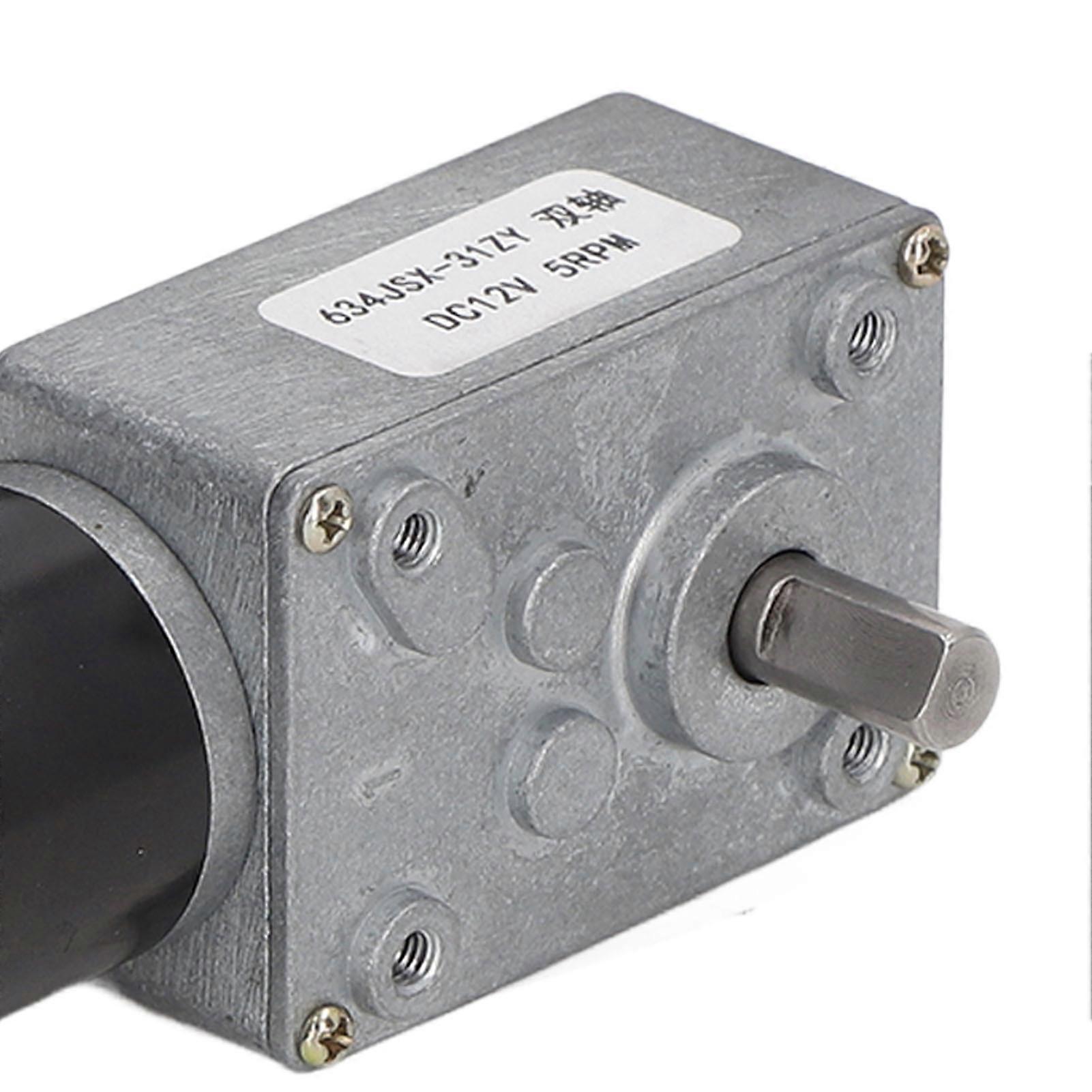 Gear Motor Dual Shaft Dc 12v Self Locking Speed Reduction Cw Ccw Worm Geared Motor 5rpm | Fruugo UK