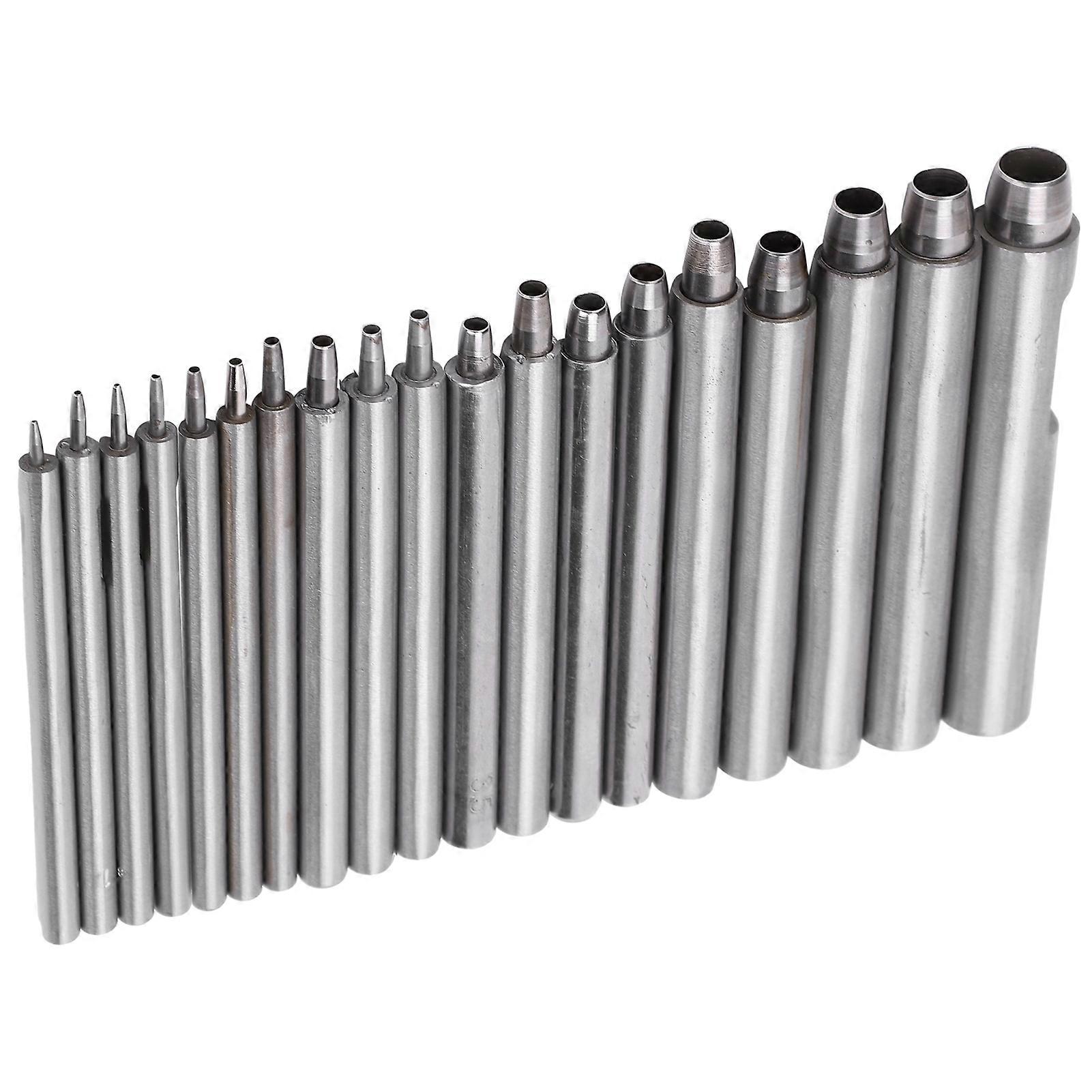 Hole Punch Tool Set Straight Round All Steel Leather Craft DIY ...