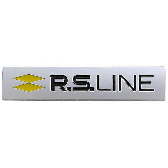 3D Metal RS Line Emblem Car Body Trunk Badge Logo Decal For Renault ...