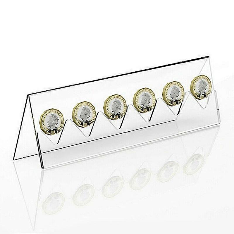 6-Slot Clear Acrylic Coin Display Rack Commemorative Coins Collection ...