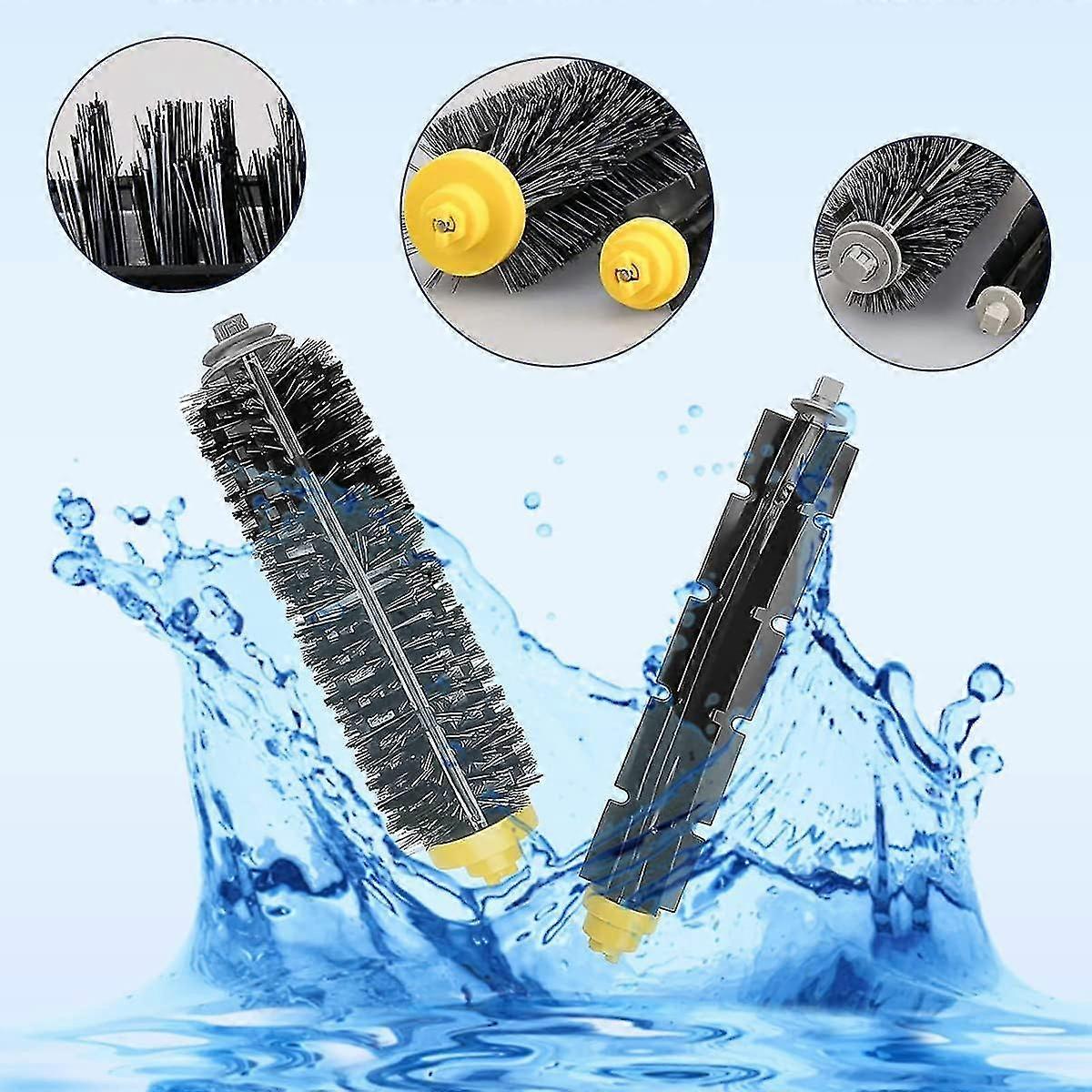 4 Replacement Roller Brush Accessory Kits Compatible With Irobot Roomba 600 Series Vacuum ...