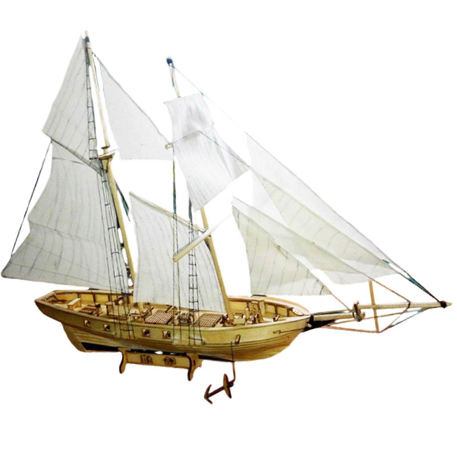 1:130 Scale DIY Ship Assembly Model Classical Wooden Sailing Boat Wood ...