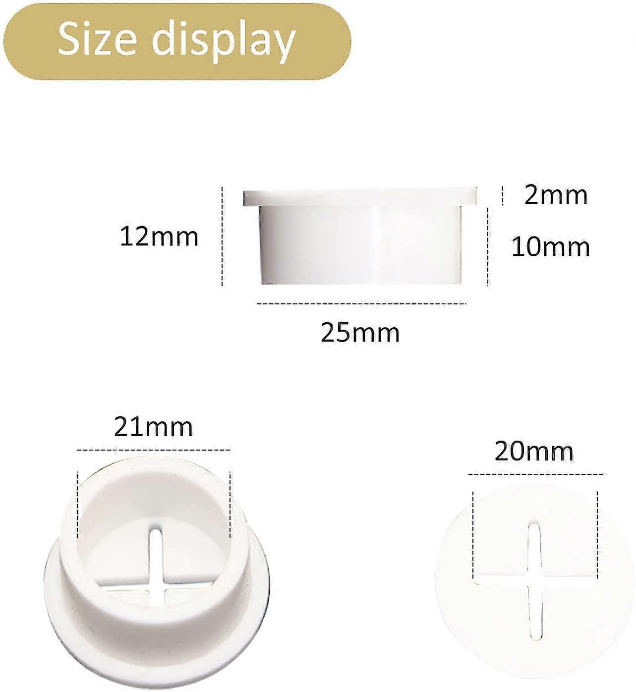 Table Grommet, 6pcs White Desk Grommets Cord Cable Wire Grommet Desk ...