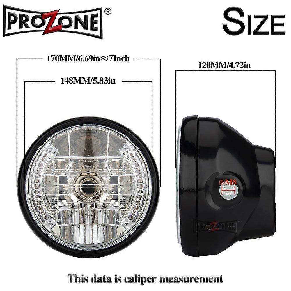 7 Inch LED Headlight, Amber Headlights Turn Signal Passing Light High ...