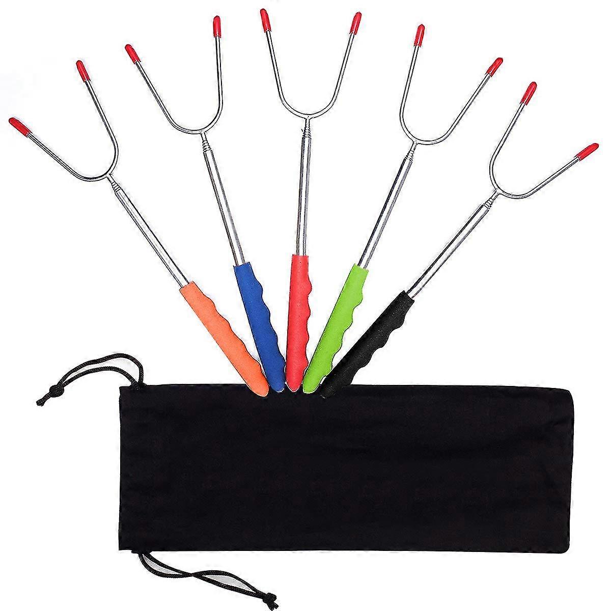 Skewers Fire Pit Accessories -multicolored Forks-extra Long Hot Dog ...
