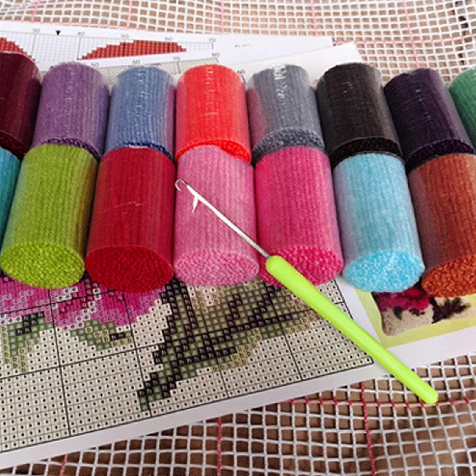 Latch Hook Kit, Latch Hook Rug Kits, DIY Crochet Rug Making Kit for ...