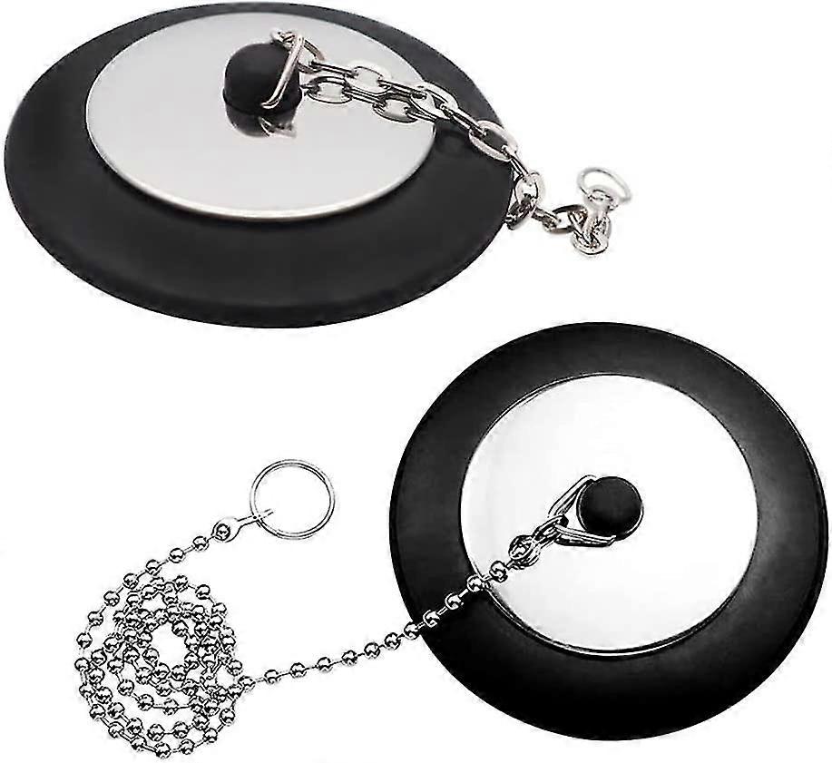 Rubber Drain Plug Chrome Bathtub Sink Stopper Drain Stopper Rubber ...