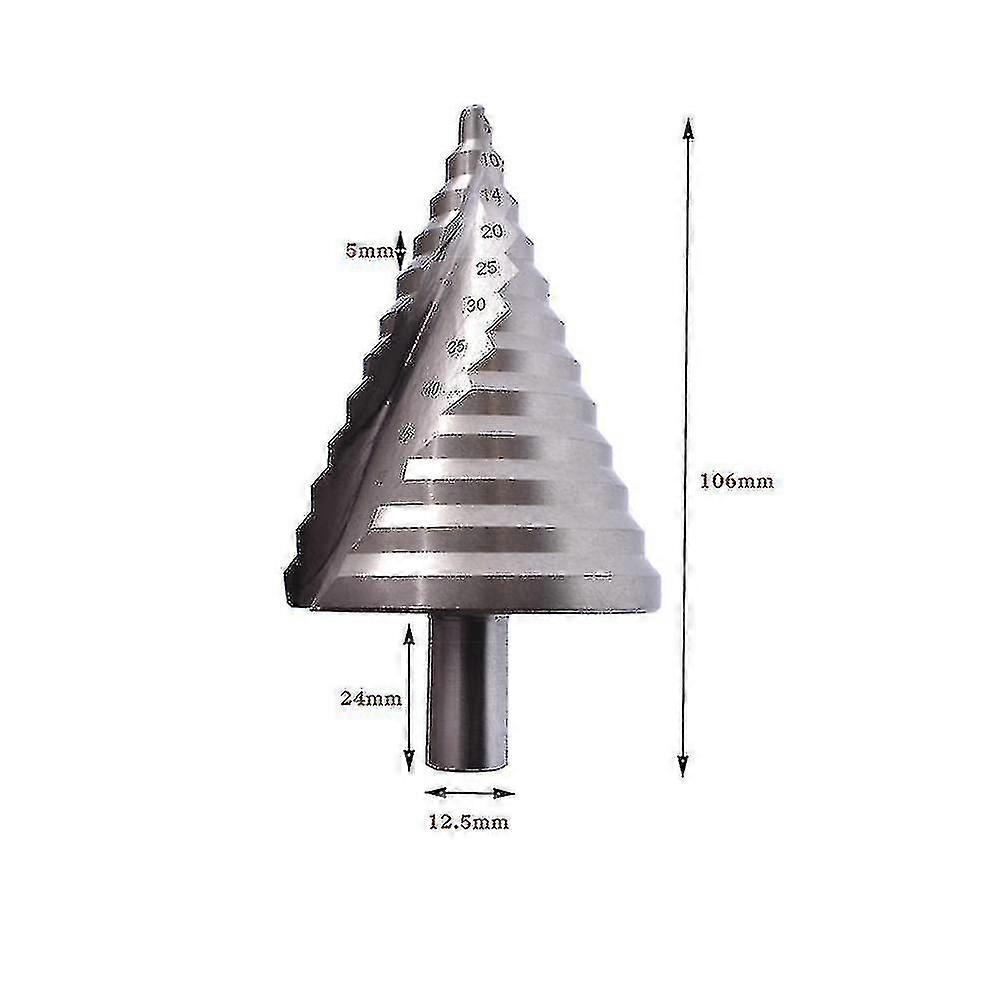 6-60mm Hss Step Drill Bit Spiral Conical Slot Countersink 12 Steps-ZZY ...